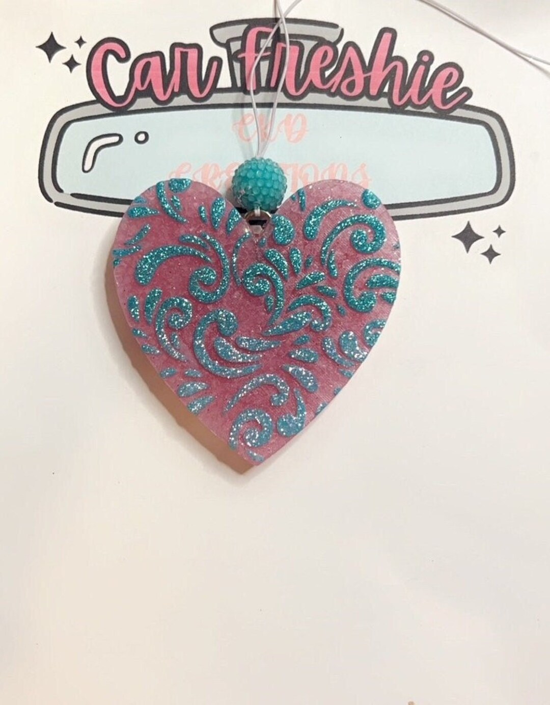 Customizable Heart. Tooled Leather Freshie Valentine Freshie. Car ...