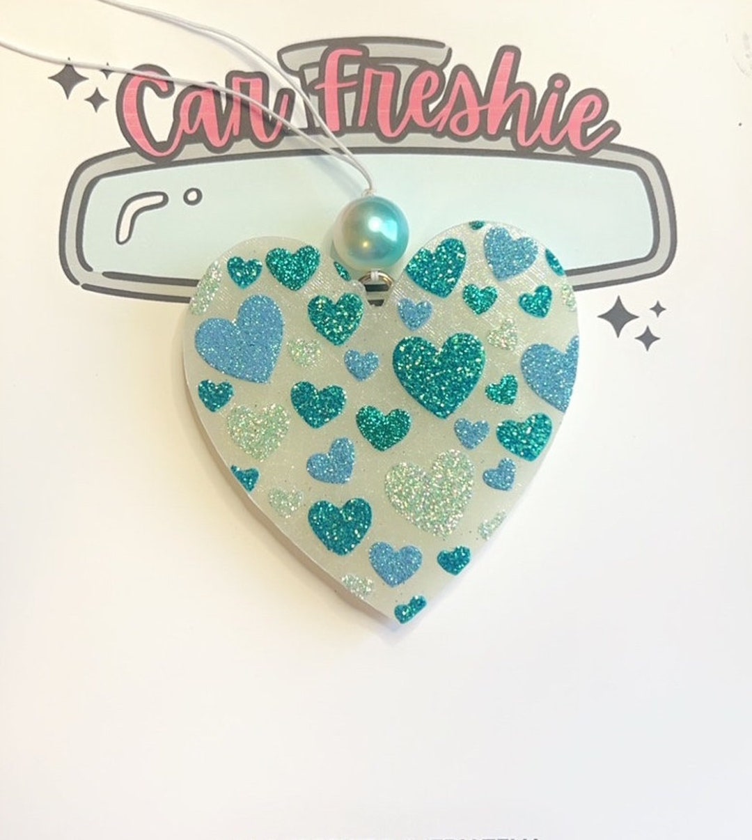 Customizable Hearts in a Heart Freshie Valentine Freshie. Car Freshner ...