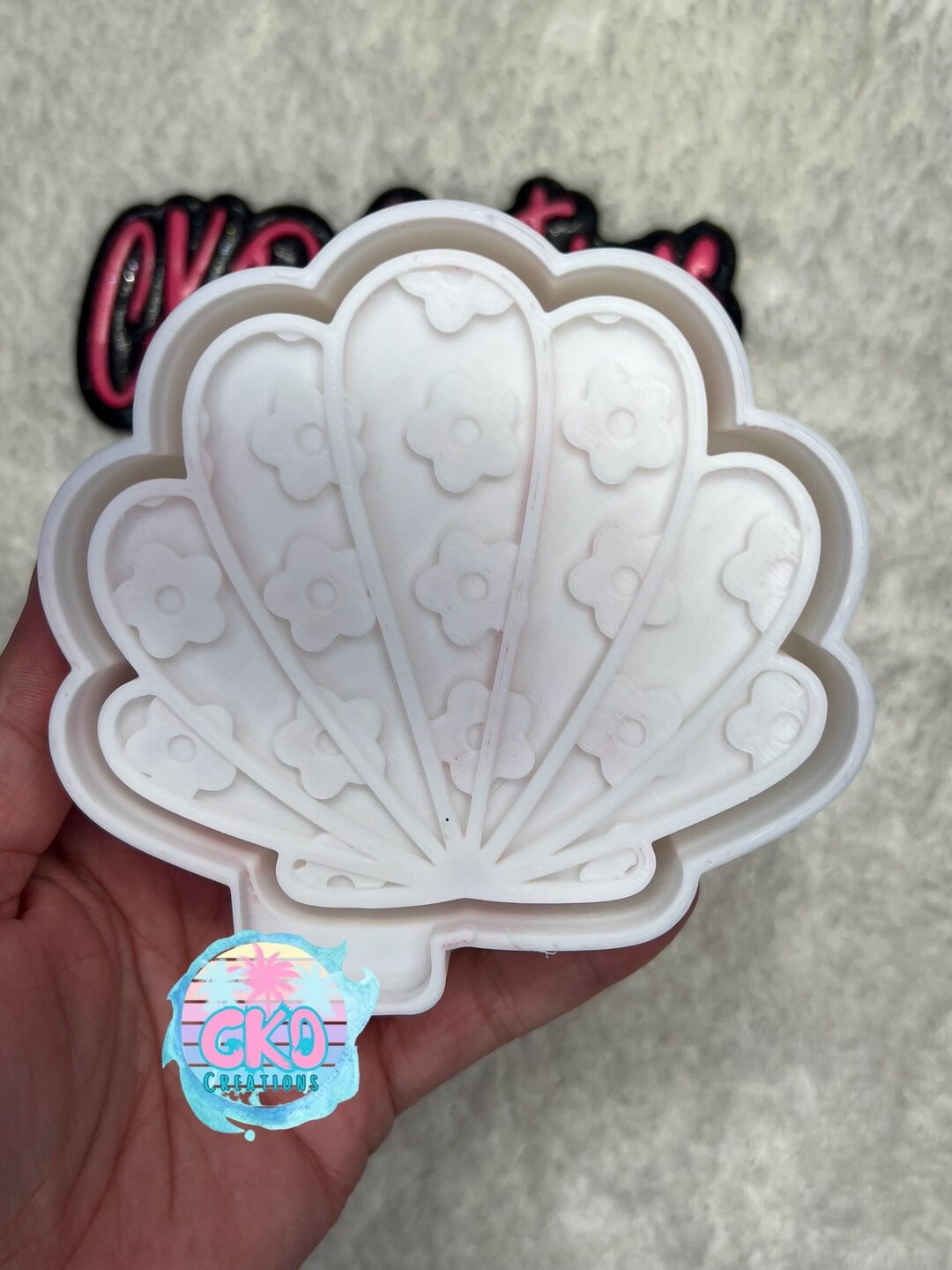 Seashell With Flowers Freshie Mold. Beach Mold. Silicone Mold! Freshie ...