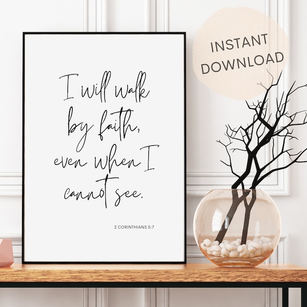 I Will Walk by Faith - Etsy