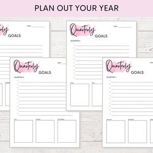 Goal Planner Bundle | Plan and Set Yearly, Monthly and Weekly Goals ...