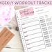 Weekly Fitness Workout Tracker | Printable PDF in Pink | Available in ...
