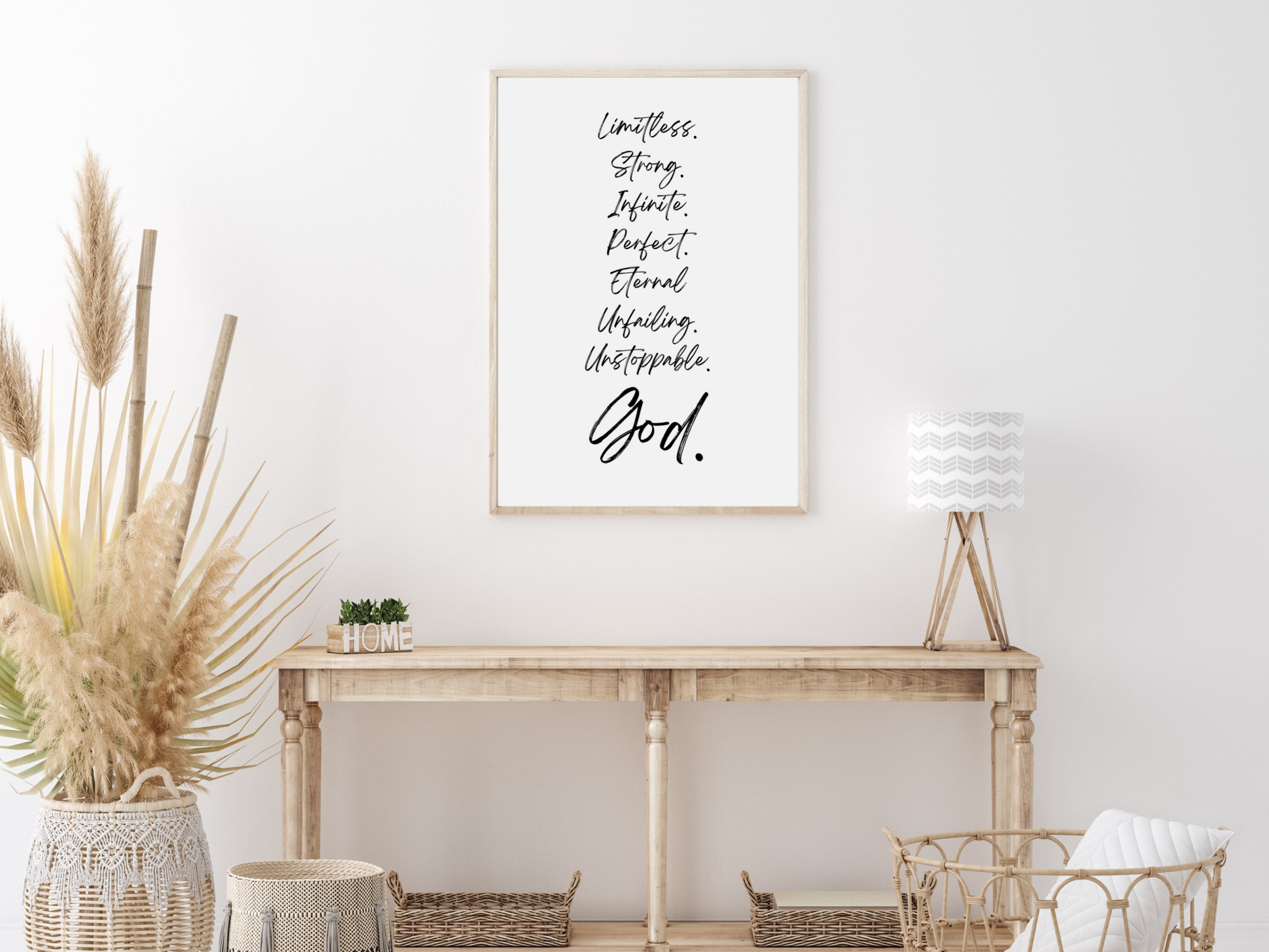 Character of God Sign Attributes of God Who God is Scripture Wall Art ...
