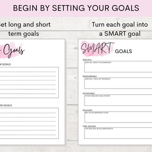 Goal Planner Bundle | Plan and Set Yearly, Monthly and Weekly Goals ...