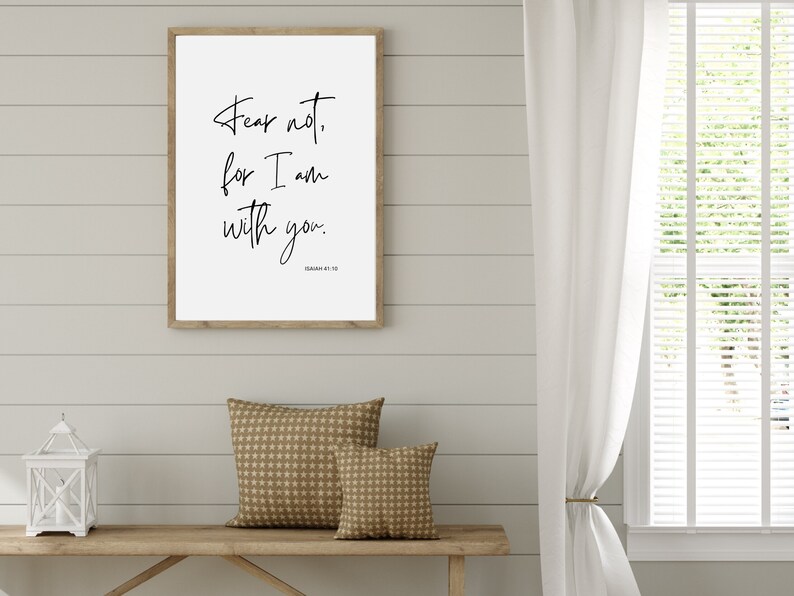 Fear Not for I Am With You Bible Verse Wall Art Printable - Etsy
