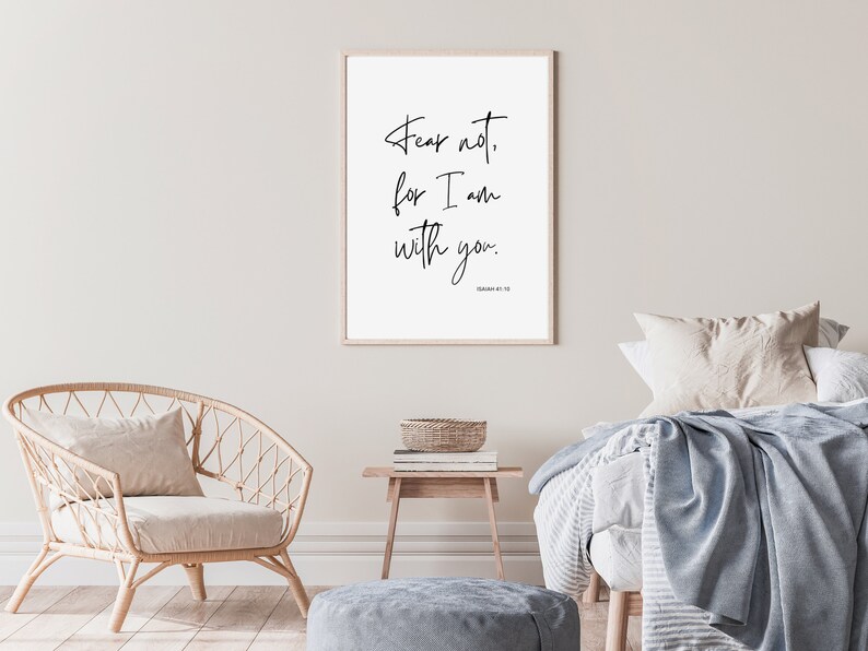 Fear Not for I Am With You Bible Verse Wall Art Printable - Etsy