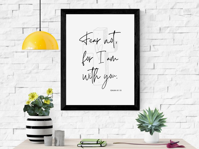 Fear Not for I Am With You Bible Verse Wall Art Printable - Etsy