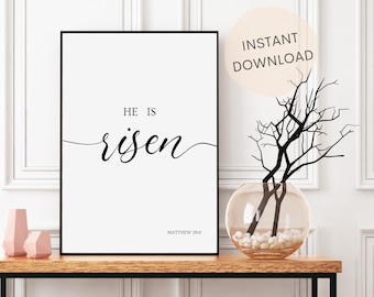 He is Risen Sign - Etsy