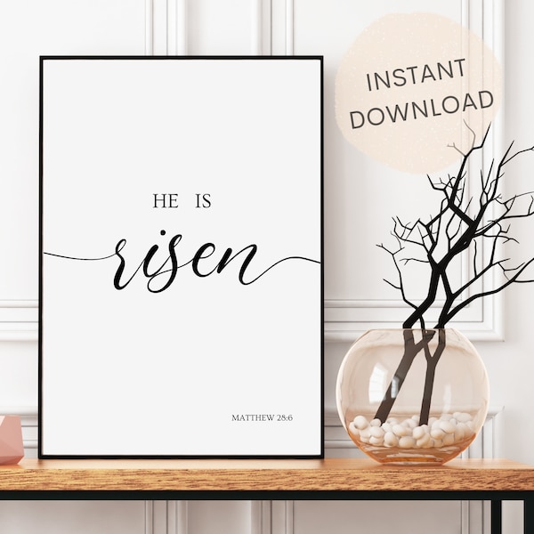 He is Risen Sign - Etsy