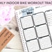 Weekly Bike Workout Tracker | Printable PDF in Blue | Available in US ...