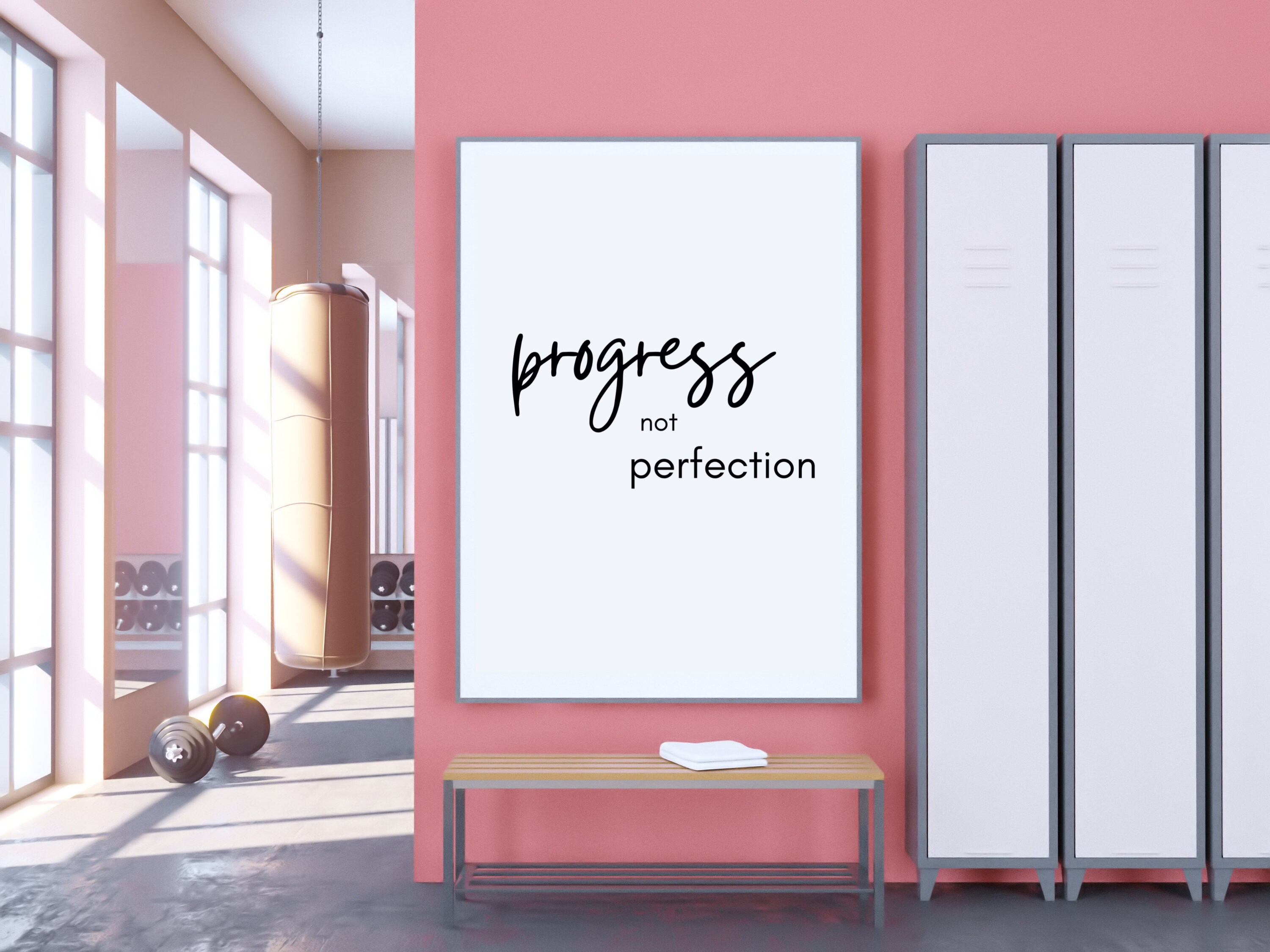 Progress Not Perfection Motivational Wall Art Printable for - Etsy