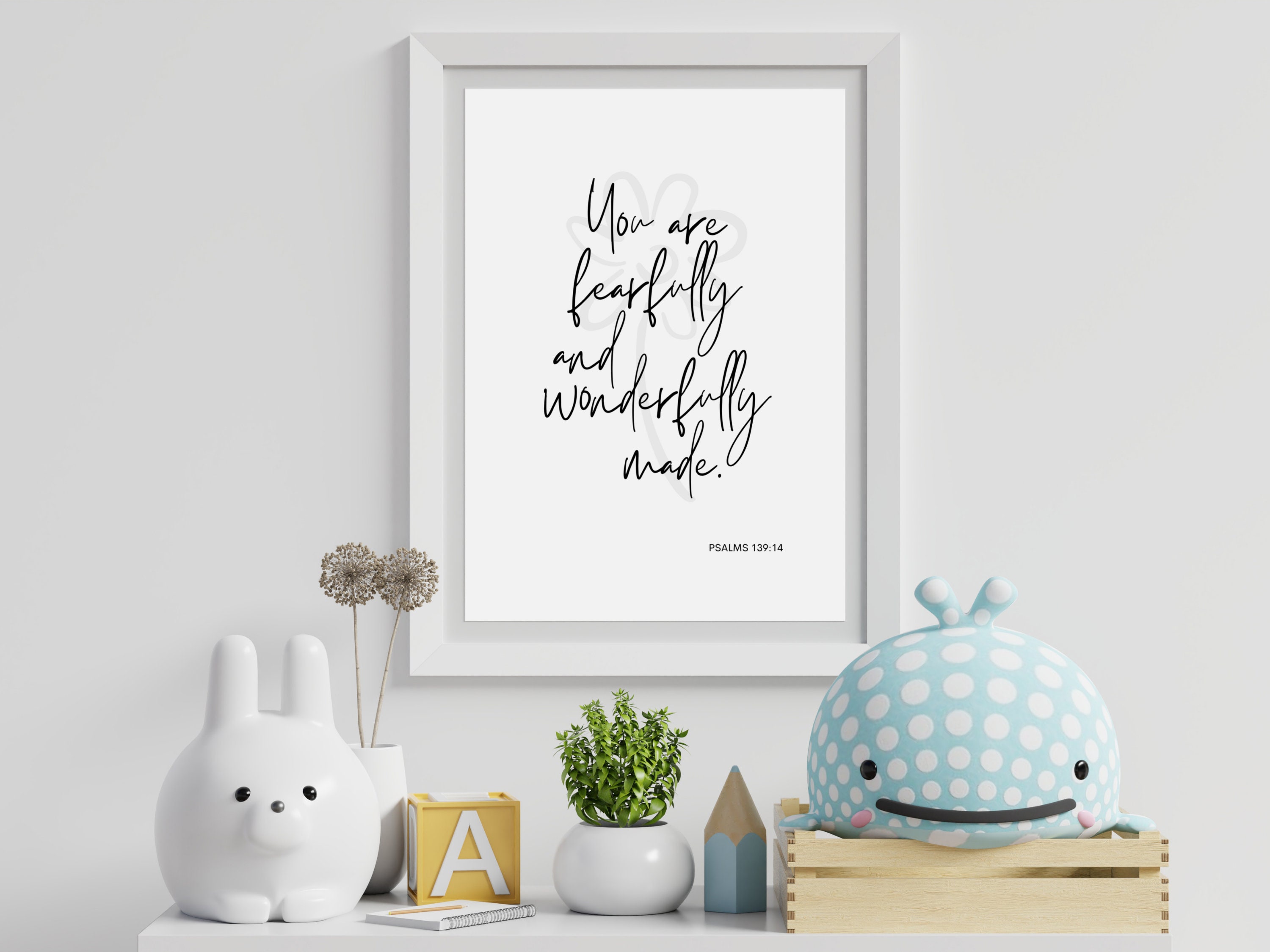 You Are Fearfully and Wonderfully Made | Bible Verse Wall Art Printable ...