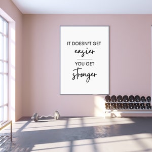 It Doesn’t Get Easier- Motivational Wall Art Printable for Home, Office ...