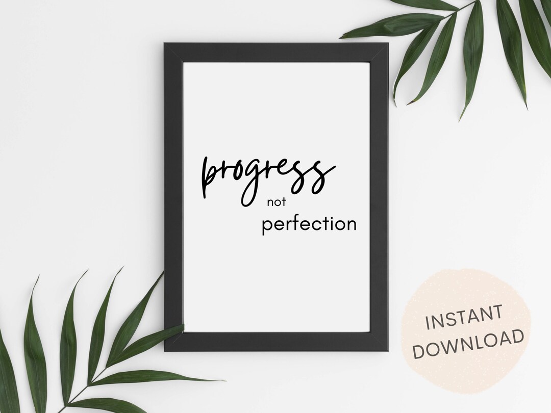 Progress Not Perfection Sign | Motivational Sign | Fitness Poster | Gym ...