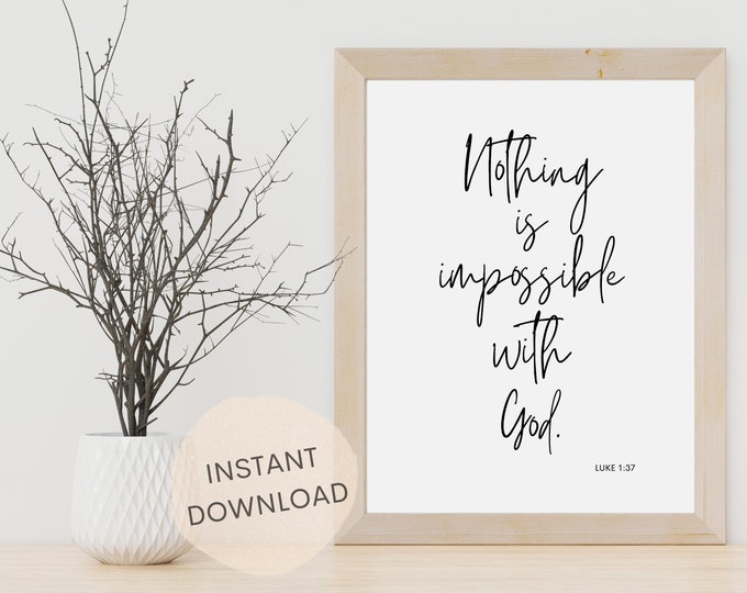 Christian Wall Decor, Modern Bible Print, Religous Wall Quotes ...