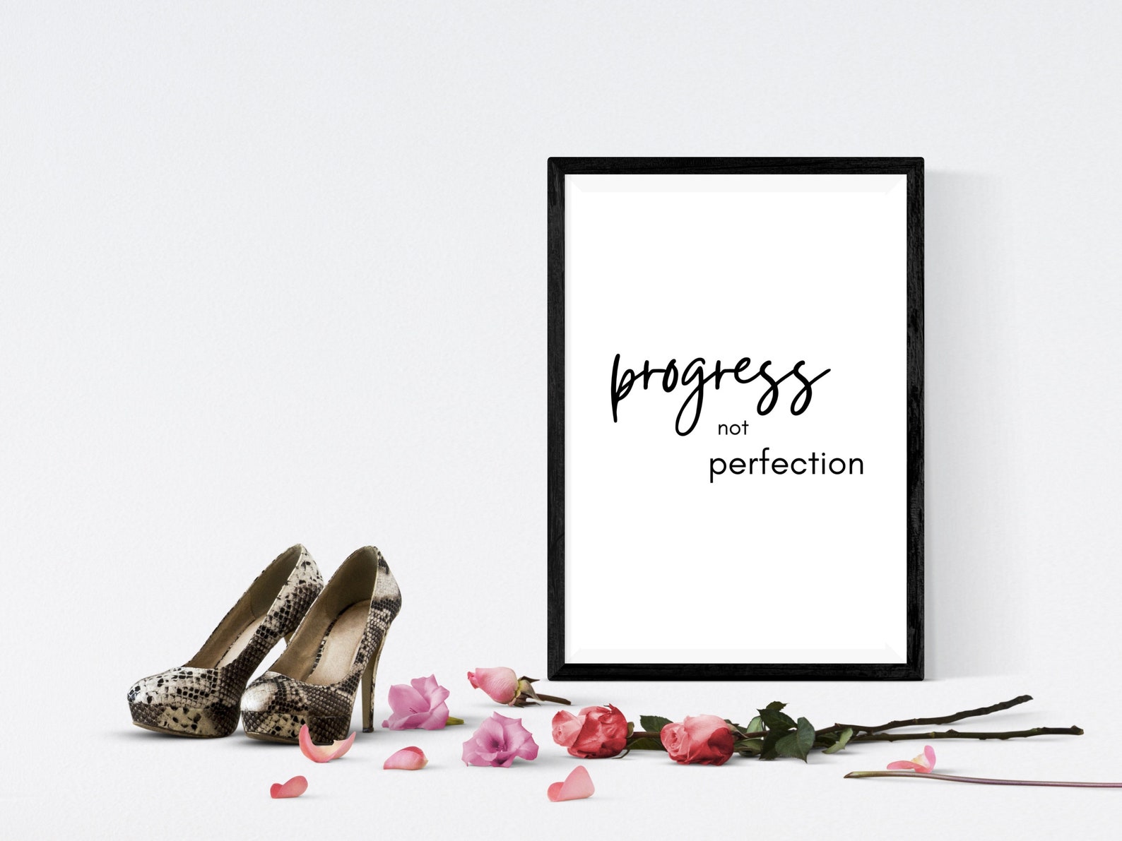 Progress Not Perfection Motivational Wall Art Printable for - Etsy