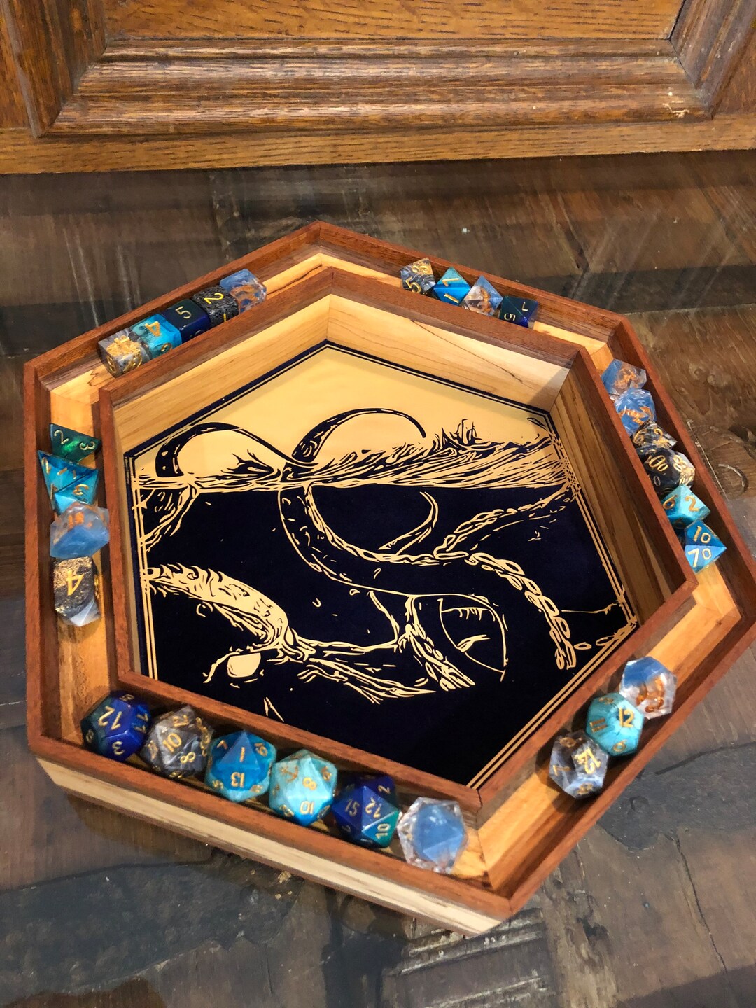 Gen4 Dicetray - Magogany, Walnut, Spalted Maple and Brass Inlay ...