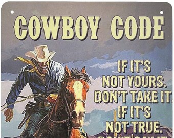 Cowboy Code | Etsy