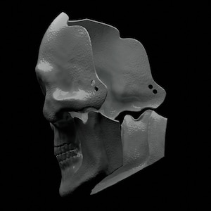 Helloween Skull Face Mask, Stl Format 3D Printable Ready File, Skull ...