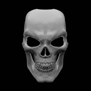 Helloween Skull Face Mask, Stl Format 3D Printable Ready File, Skull ...