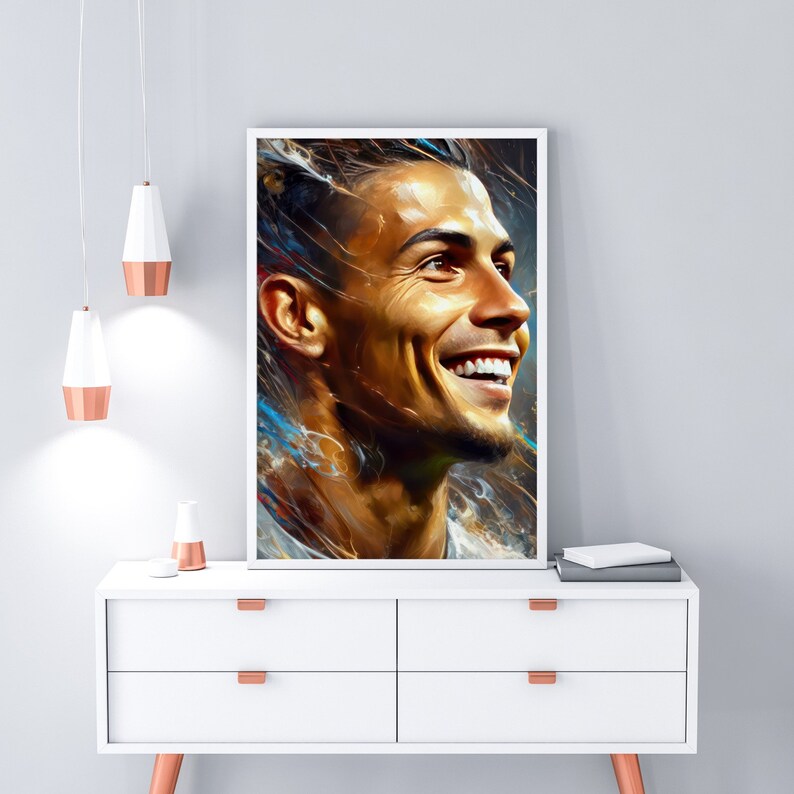 Ronaldo Splash Digital Oil Painting Poster Ronaldo Splash Digital Oil ...