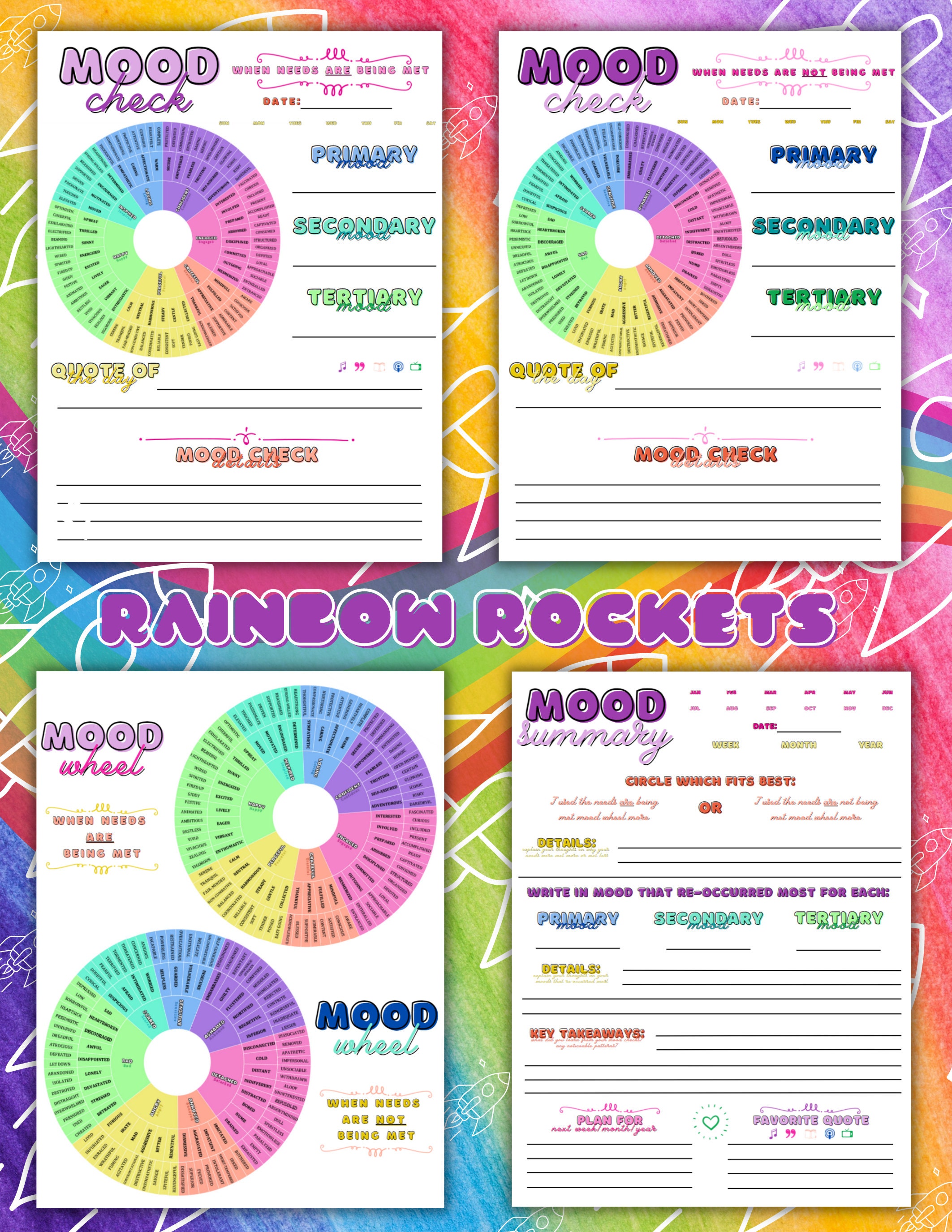 Mood Check: Rainbow Rockets - Etsy