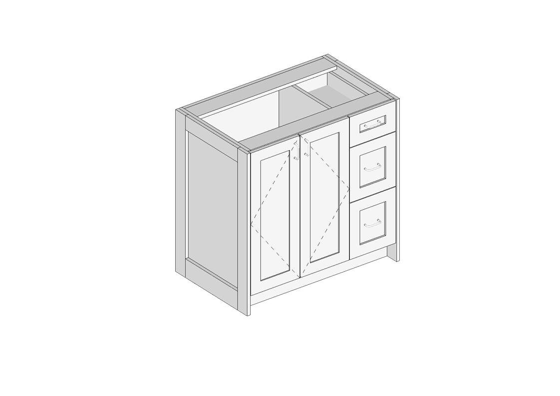 36" Vanity - Cutlist & 3D Diagram - Etsy