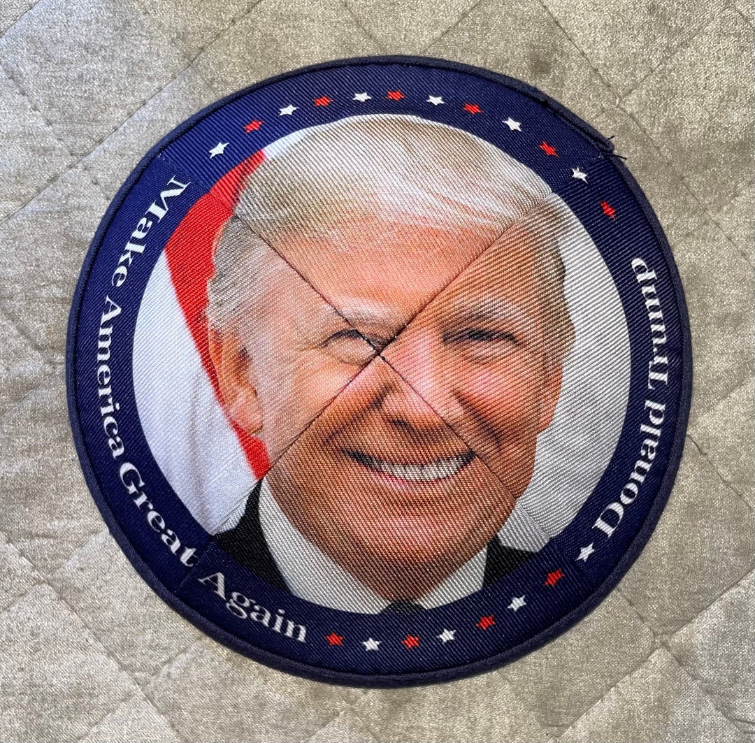 Trump Kipa - the President Trum Yarmulke - Cotton Kippah With Trump Printing - Yarmulke With ...