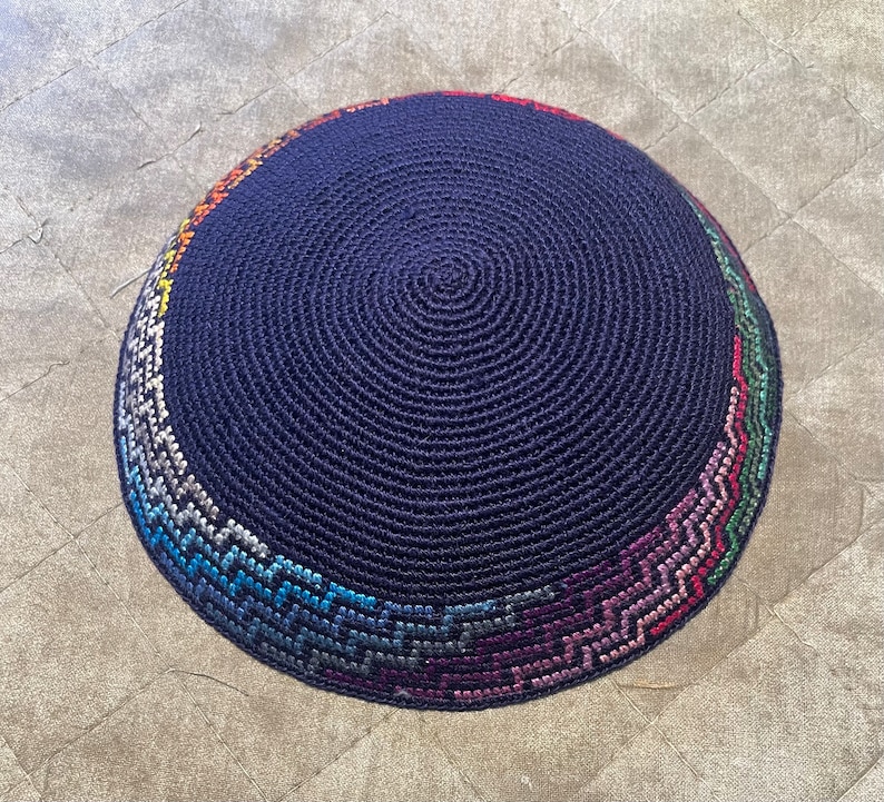 Handmade 6.5 Inch Diameter Kippah | Made in Israel With 100% Cotton ...