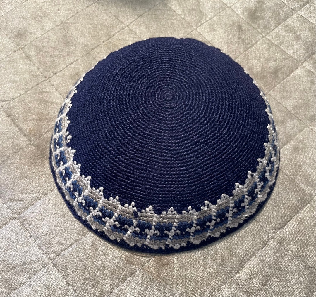 Elegant Handmade Classic Crocheted Kippah Authentic Israeli ...