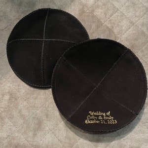 Suede Kippot Italian Leather Craftsmanship Made in Israel - for Wedding ...