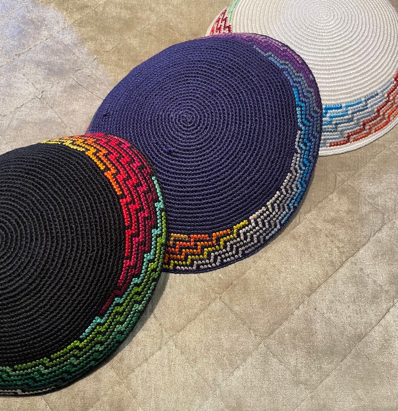 Handmade 6.5 Inch Diameter Kippah | Made in Israel With 100% Cotton ...