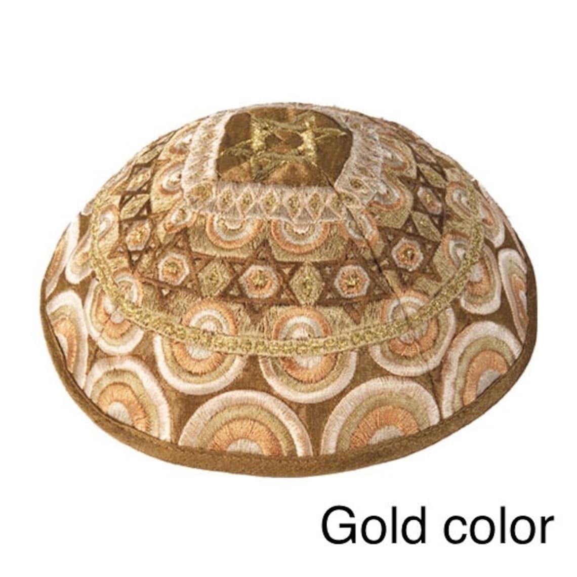 Authentic Israeli Design Star of David Embroidered Special Kippah ...