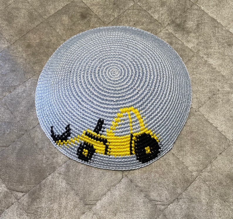 Authentic Handmade Tractor Kippot for Kids: Premium 100% - Etsy
