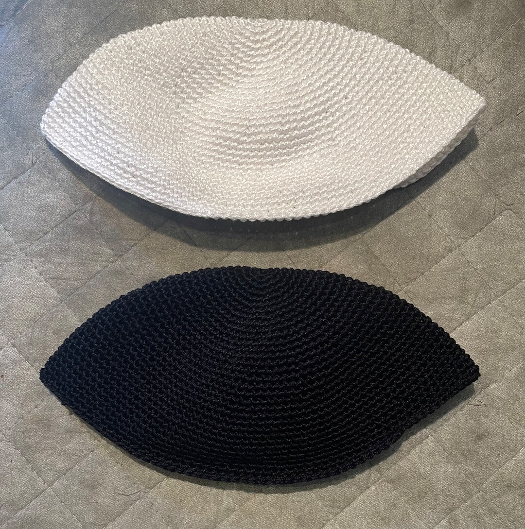 Handmade Crochet Kippah - Big Knitting Stretch, One Size Fits All - 100 ...
