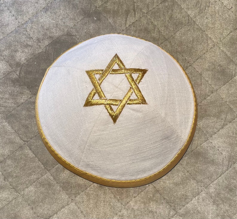 Star of David Kippah Premium Israeli Kipa With Exquisite - Etsy