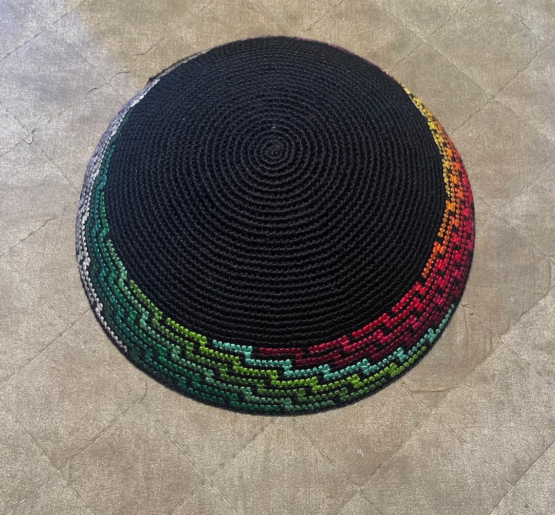 Handmade 6.5 Inch Diameter Kippah | Made in Israel With 100% Cotton ...