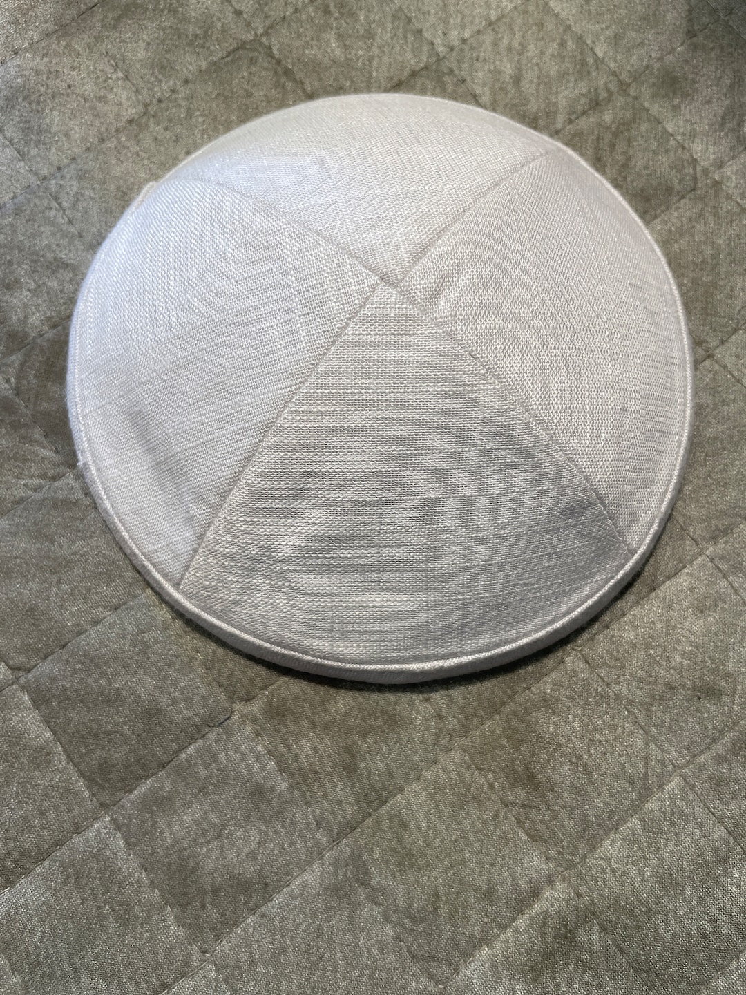 Linen Kipa - White Kippa - Clips Inside Yarmulke - 100% Cotton ...