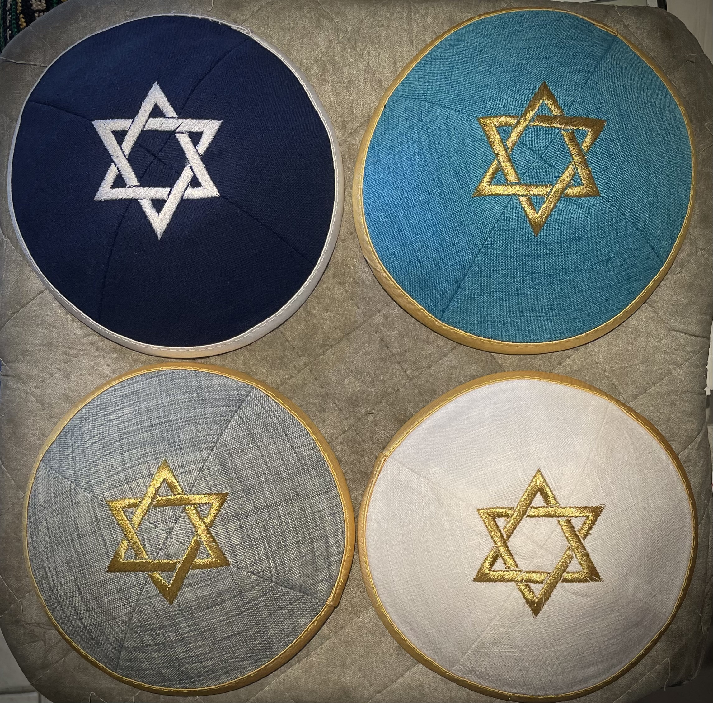 Star of David Kippah Premium Israeli Kipa With Exquisite - Etsy