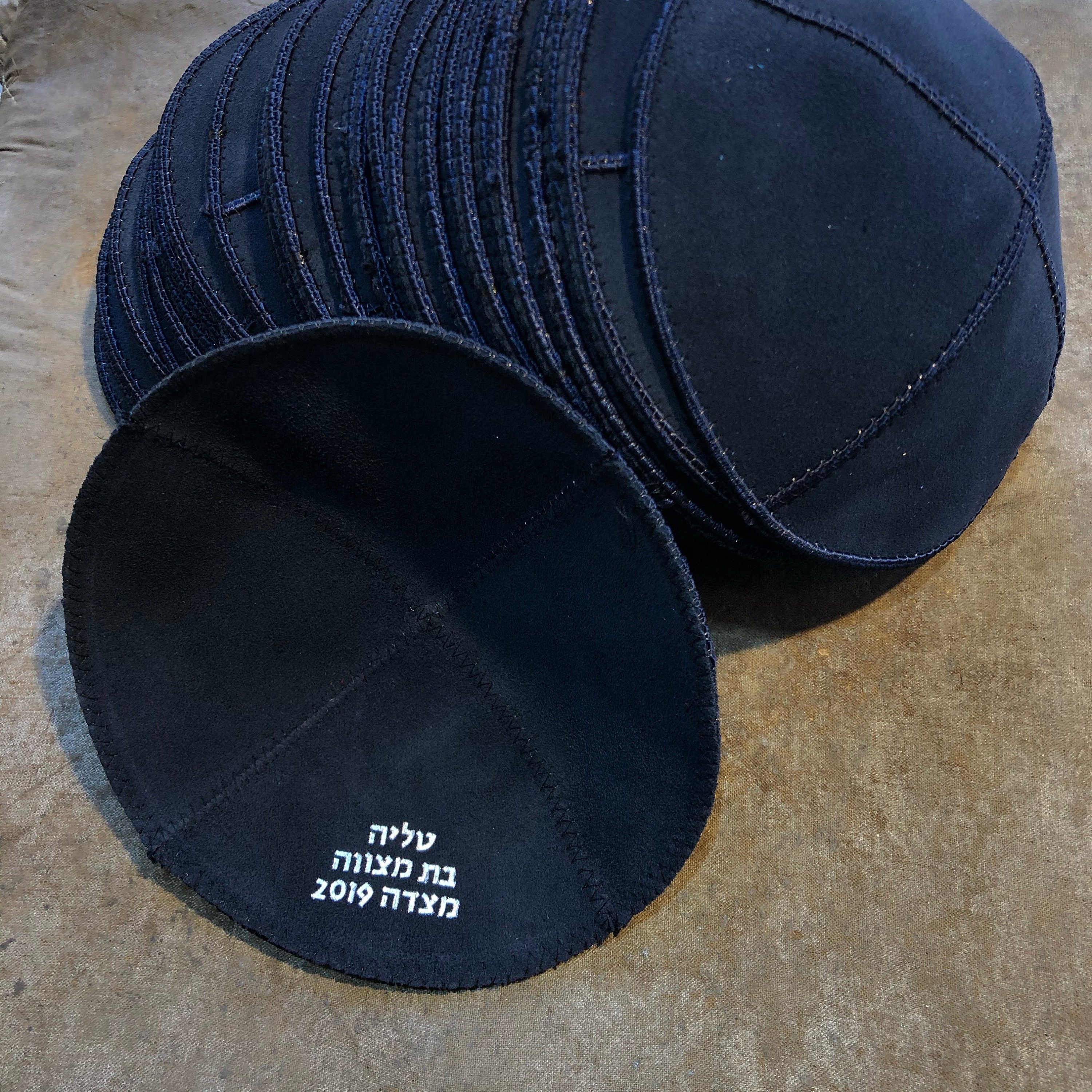Suede Kippot Italian Leather Craftsmanship Made in Israel - for Wedding ...
