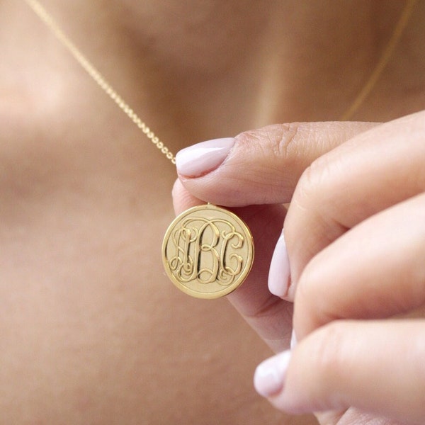 Monogram Necklace - Etsy