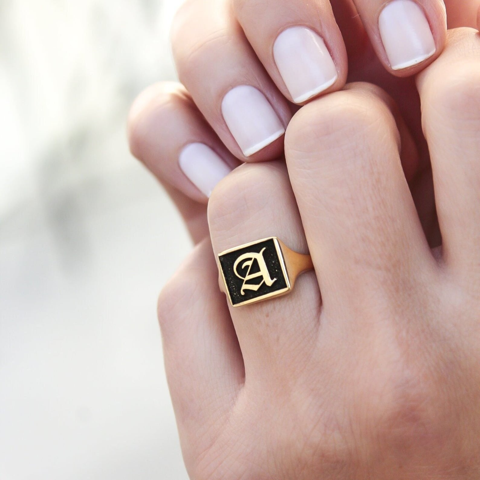 Signet Ring Gold Signet Ring Statement Ring Custom - Etsy