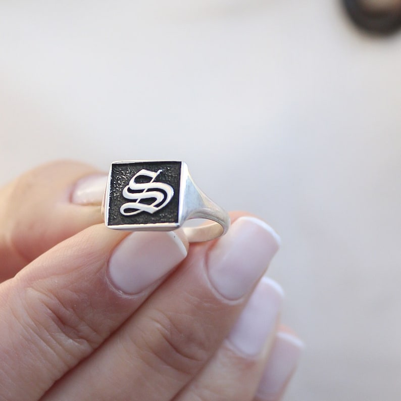 Signet Ring Gold Signet Ring Statement Ring Custom - Etsy