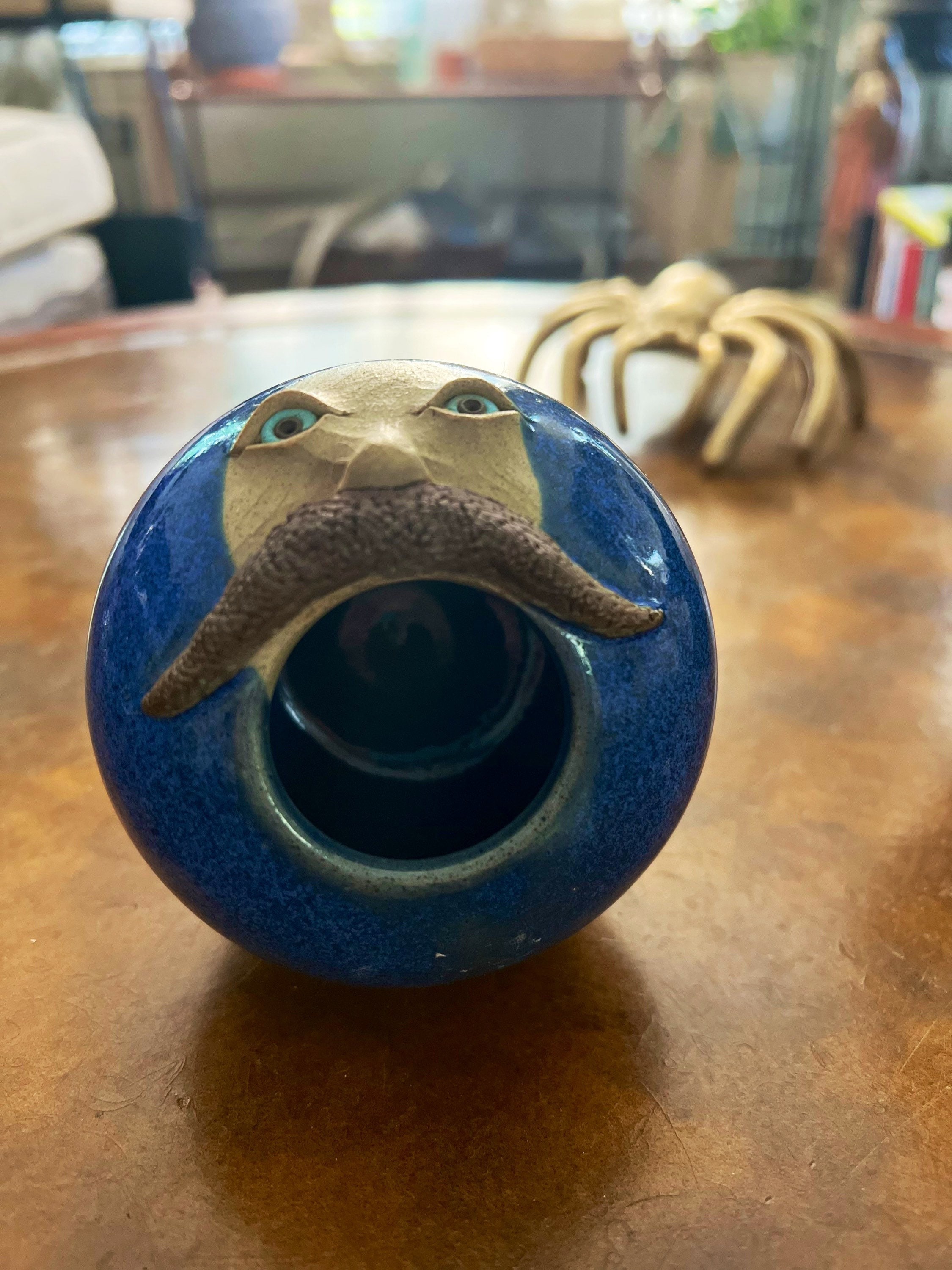 Magic Mustache Man With Open Mouth Oddity Art Bowl. - Etsy