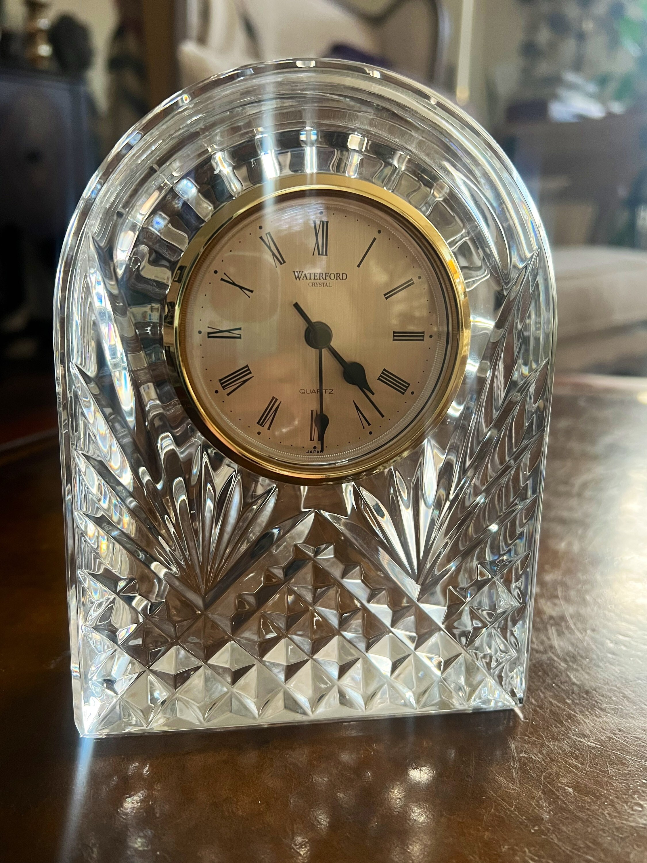 Vintage Waterford Crystal Table Clock - Etsy