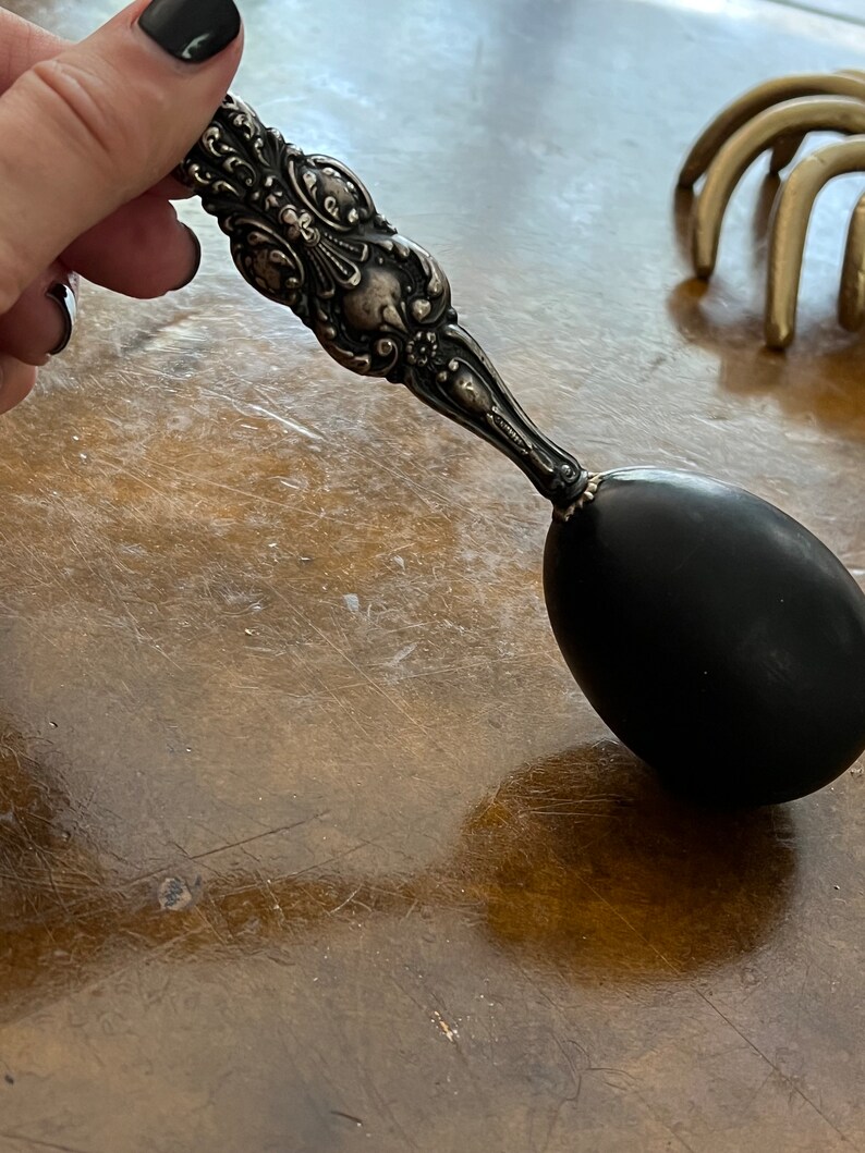 Antique Rare Victorian Sock Darner With Sterling Silver Handle and ...