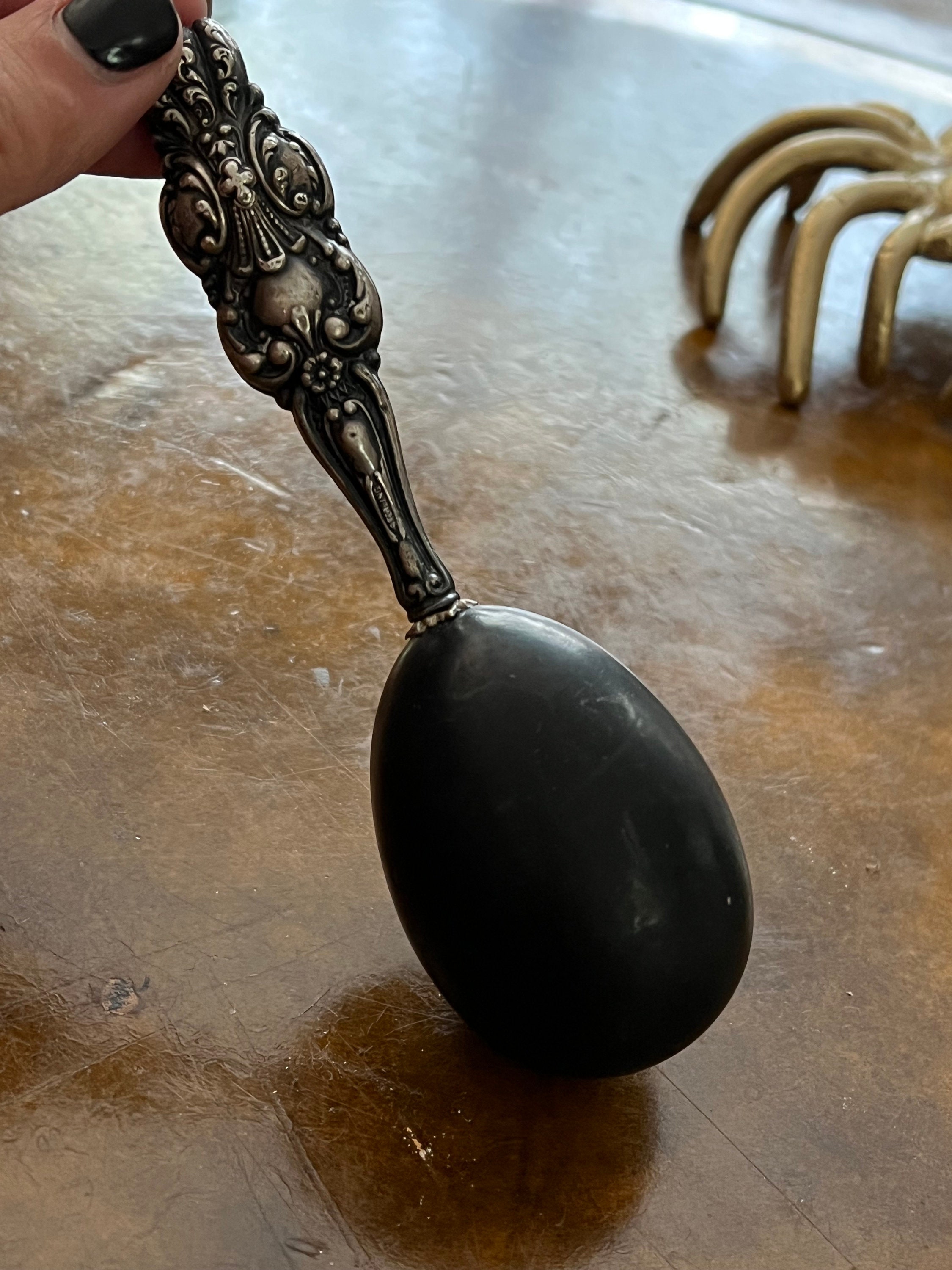 Antique Rare Victorian Sock Darner With Sterling Silver Handle and ...