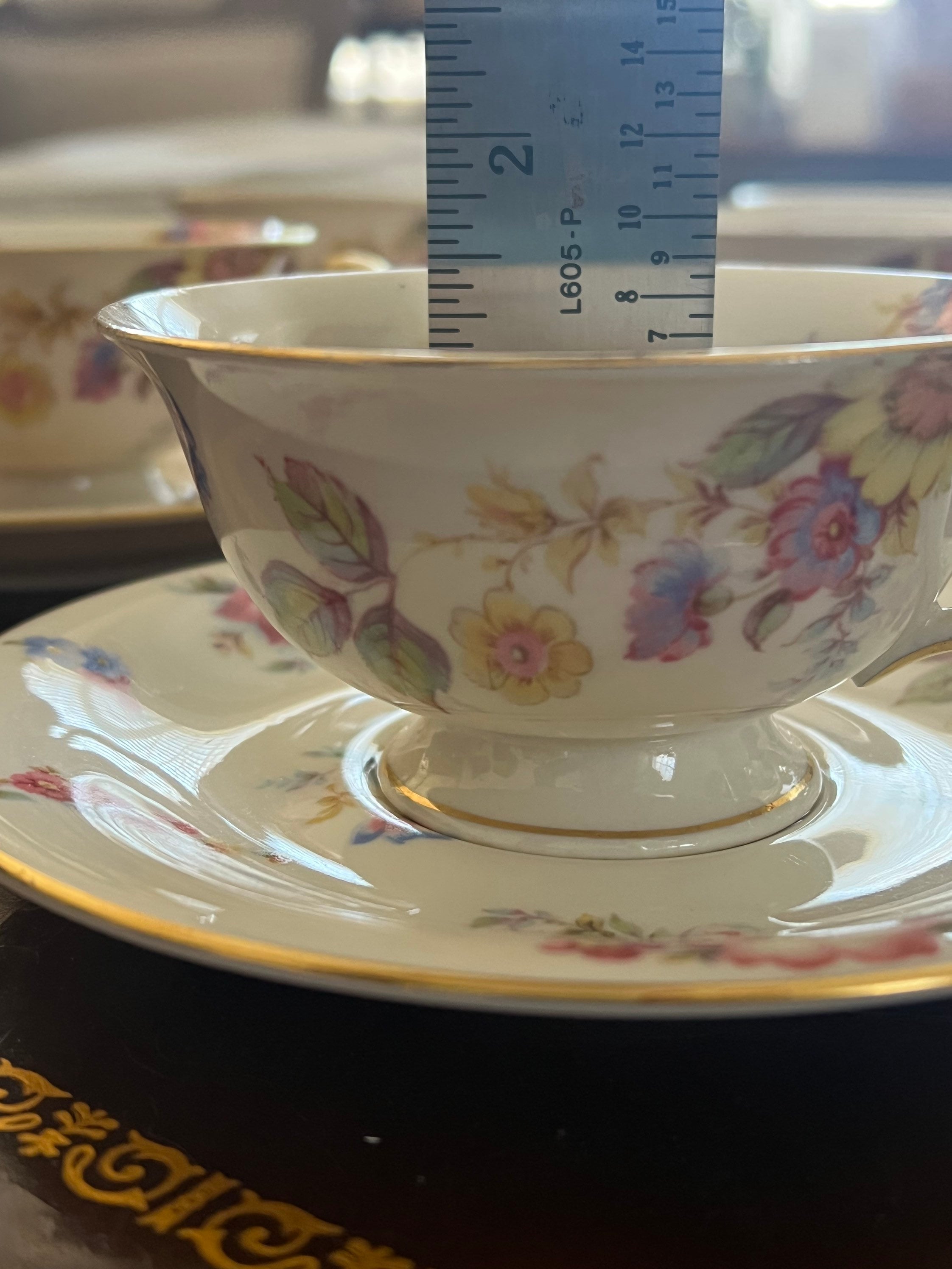 Charming Vintage Set of 8 Castleton China USA sunnybrooke Footed Tea ...