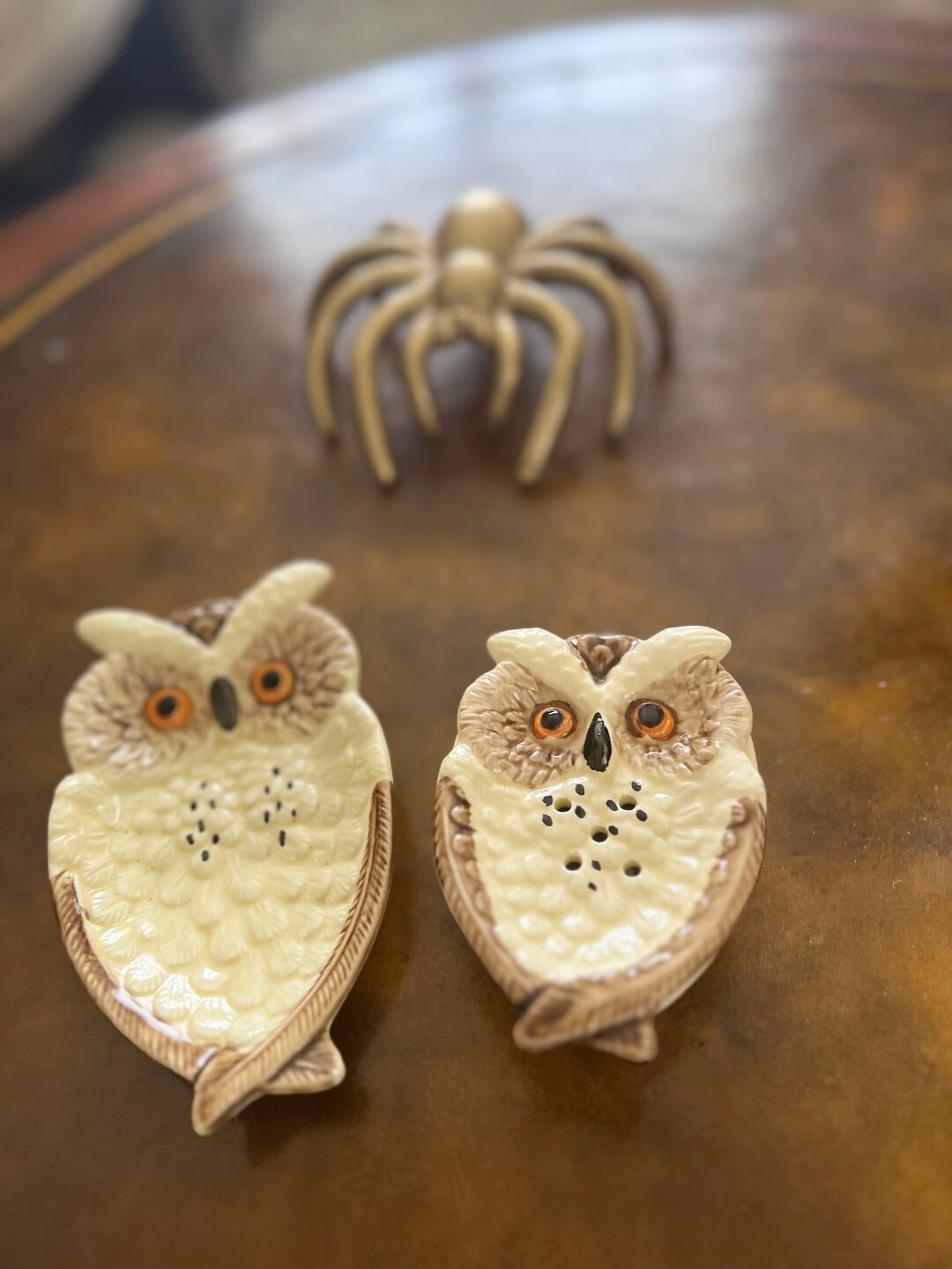 Rare Vintage Owl Spoon Rest and Tea / Trinket Dish - Etsy