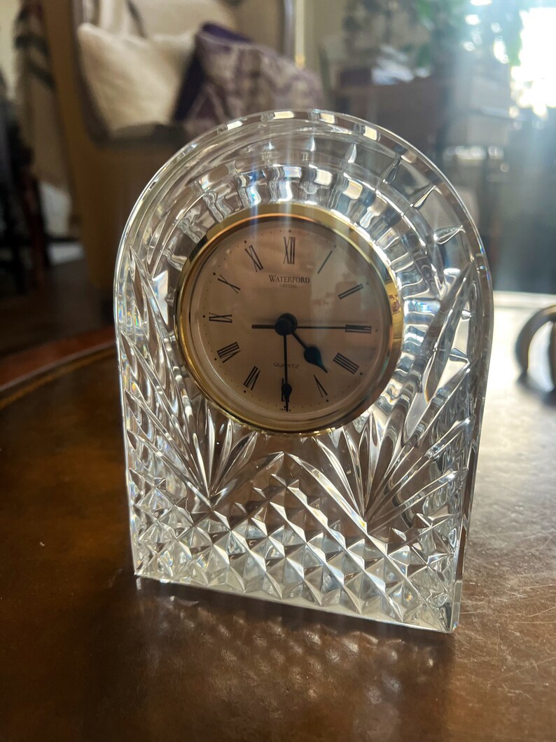 Vintage Waterford Crystal Table Clock - Etsy